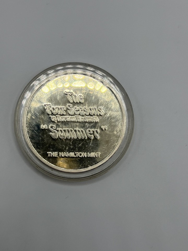 HAMILTON MINT THE FOUR SEASONS SUMMER STERLING SILVER COIN SATURDAY ...