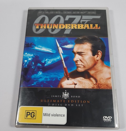 Thunderball 007 James Bond Movie 2 Disc PAL PG DVD R4 VGC Sean Connery ...