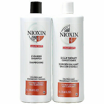 NIOXIN 4 Cleanser Scalp Therapy Shampoo and Conditioner Duo - 33.8oz ...