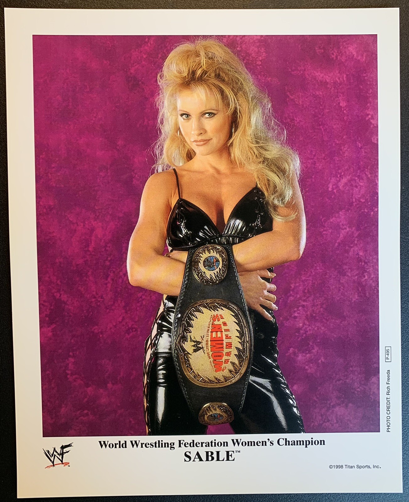 SABLE Official WWE 8X10 PROMO PHOTO P-495 WWF Women's Champion BELT Playboy | eBay