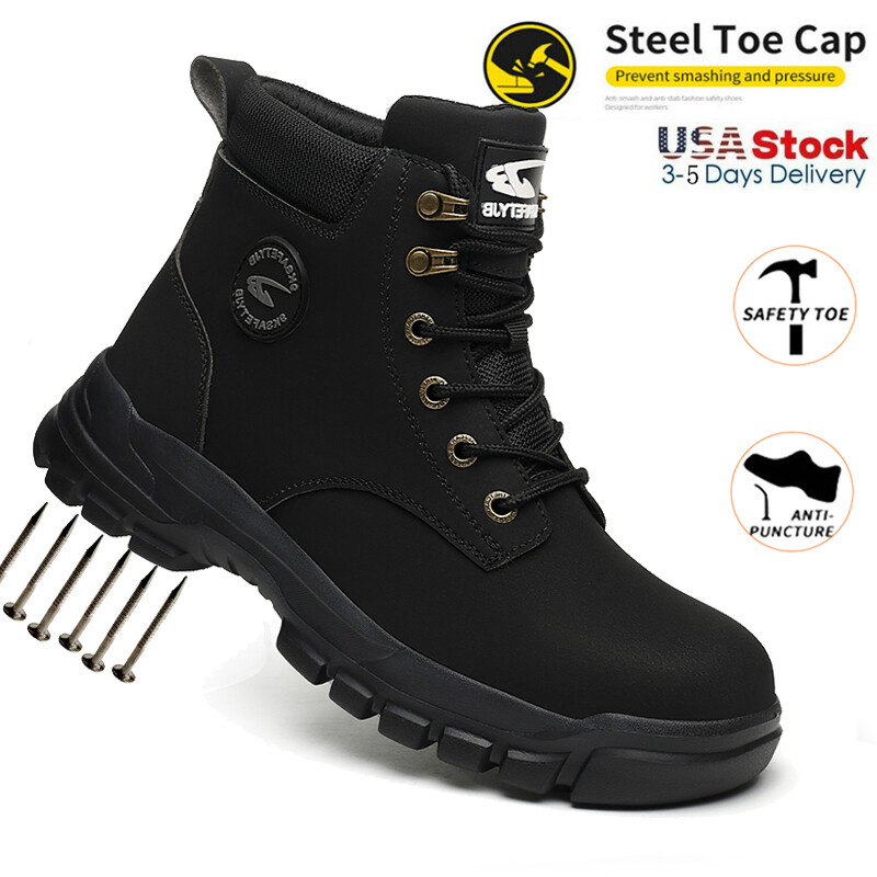 Indestructible Safety Work Shoes Steel Toe Lightweight Work Boots Mens ...