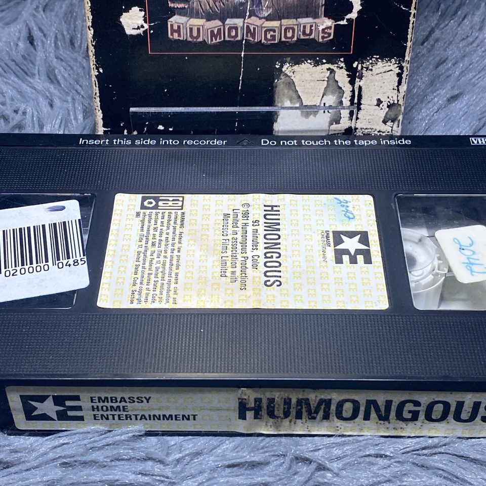 Humongous VHS 1983 Embassy Video Release 80’s Slasher Classic Horror ...