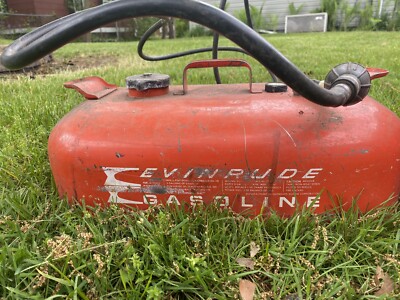 Vintage OMC Evinrude Johnson 6 Gallon Outboard Metal Marine Gas Tank ...