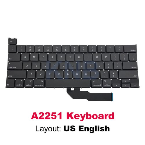 New Laptop Keyboard For Macbook Pro Retina 13" A2251 US English Layout ...