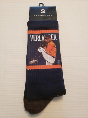 Strideline Justin Verlander Navy Crew Socks Style#N23291 Houston Astros ...