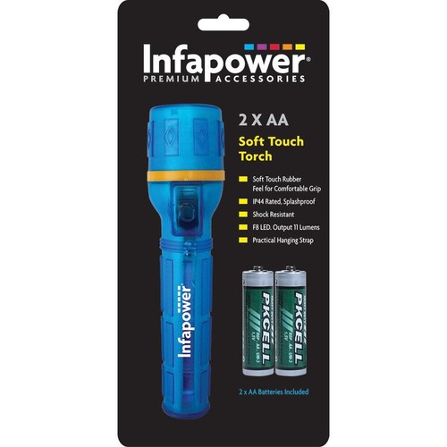 Infapower Blue Rubber LED Torch Splash proof & Shock resistant ...