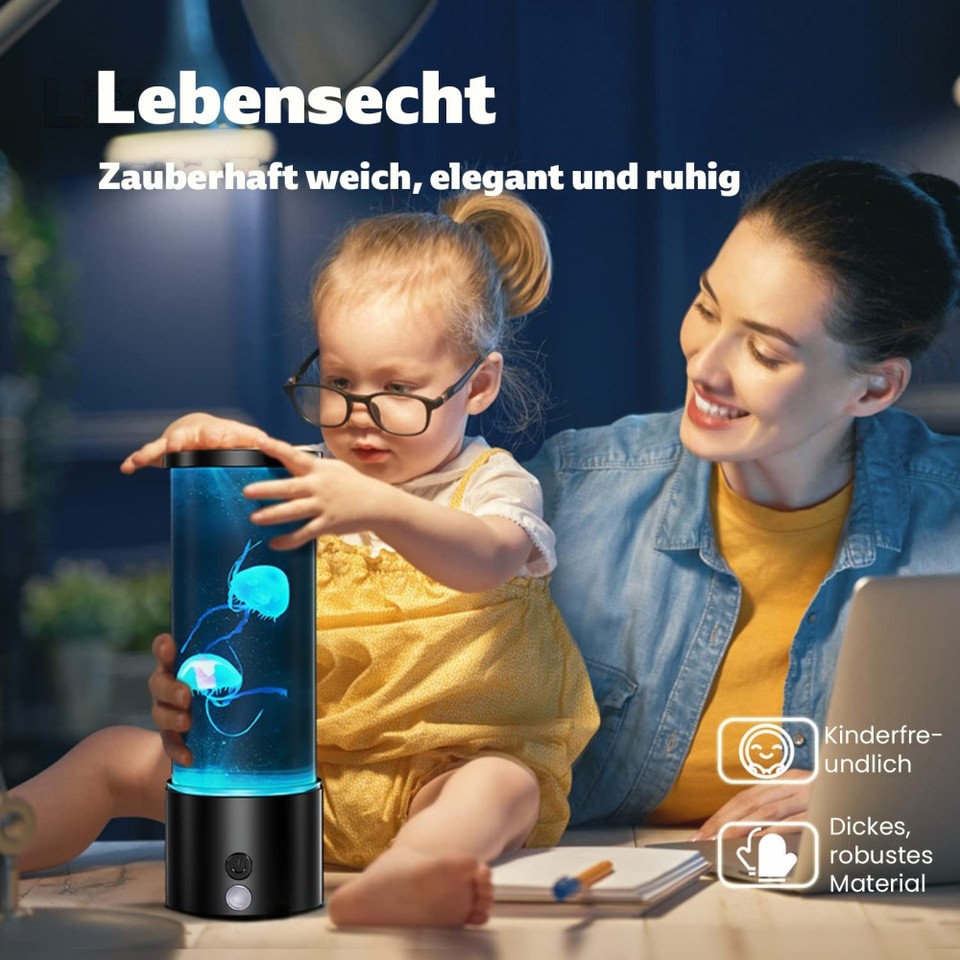 LED Quallen Echte Lava Lampe Nachtlicht Aquarium Kreative RGB Mit ...