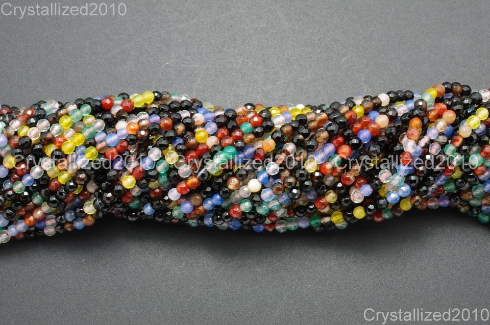 AAA Natural Gemstones Faceted Round Beads Crystal Quartz Amethyst 2mm ...