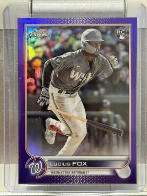 Lucius Fox Purple Refractor Rookie RC 2022 Topps Chrome Update Card # ...