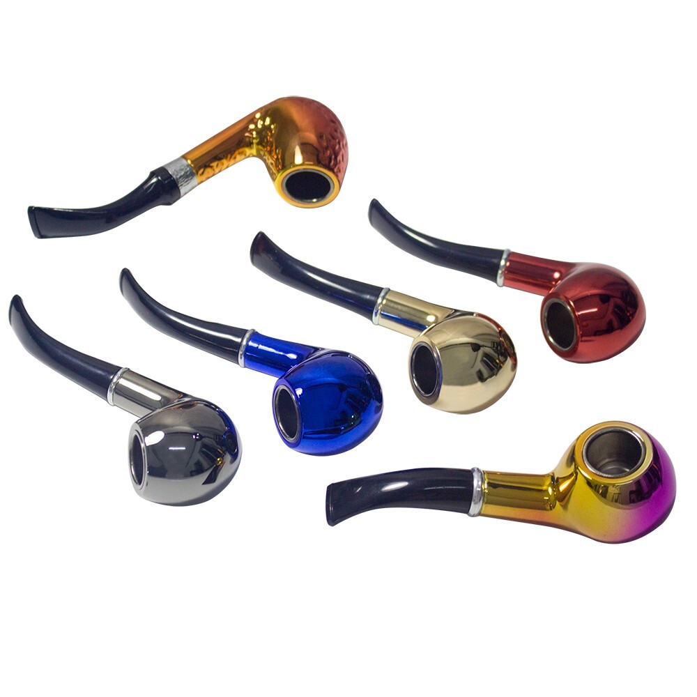 6 Pack Metal Look Smoking Pipe Tobacco Cigarettes Cigar Pipes Enchase ...