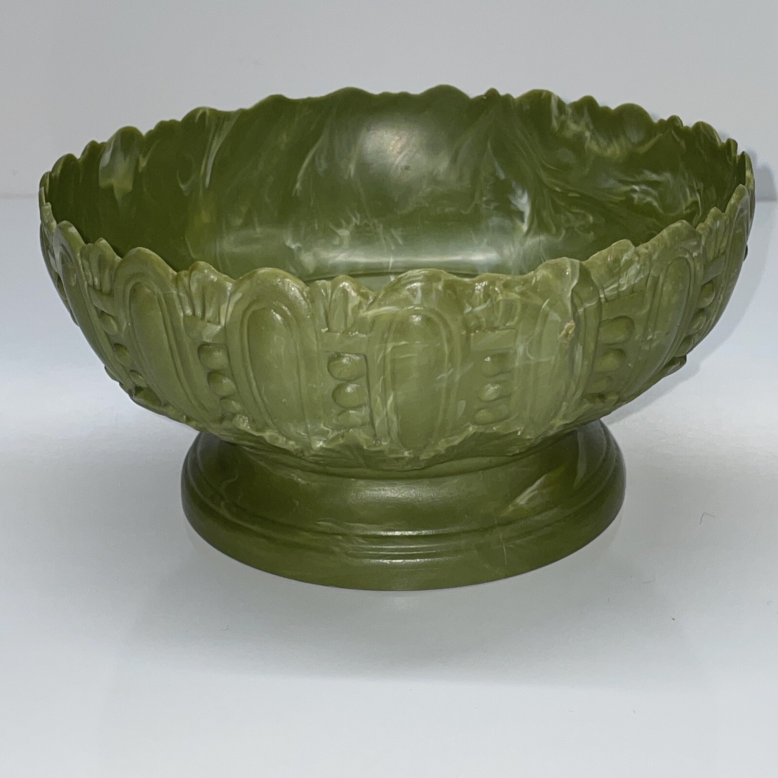 Rare! MCM Vintage Footed Green Marbled Plastic Bowl Dish Inarco Japan Retro G45 | eBay