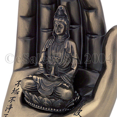 Guan Yin Buddha Hand Pinyin Kuan Gwan Eum Quan Am Statue Palm ...
