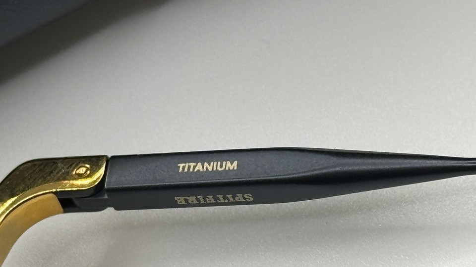 New Lunetterie Generale Black/Gold Spitfire Titanium Made In Japan $670 ...