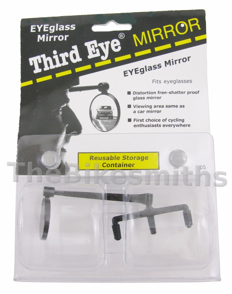 Third Eye Eyeglass Mirror Bicycle Bike 3rd Black Rearview EZ Mount Sun ...