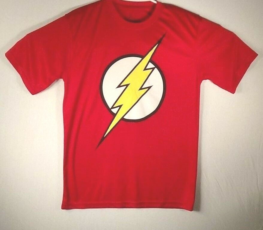 Six Flags Red " FLASH " T Shirt Small Polyester | eBay