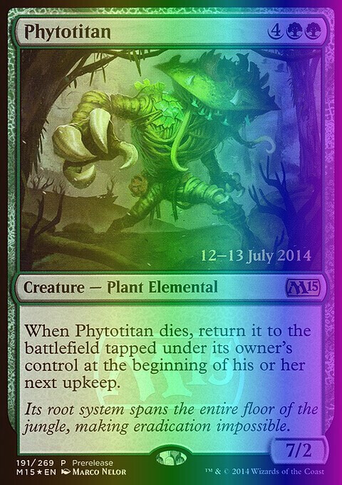 MTG Magic the Gathering Phytotitan (191/13) Magic 2015 Promos HP FOIL ...