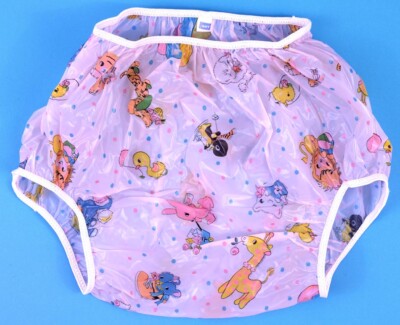 Incontinent new Gary Plastic Pants Adult Size SMALL Pink Carousel ...