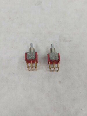 C&K DPDT Toggle Switch 2 Position ON/ON 7201 Series (Red) Lot of 2 | eBay