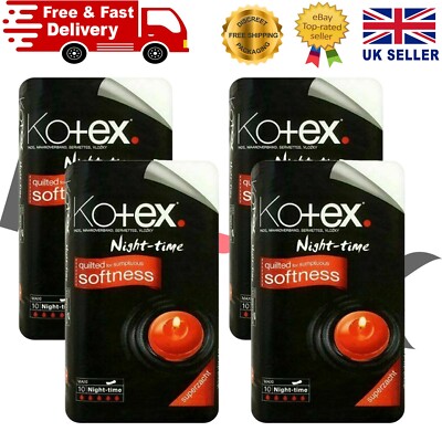 Kotex Maxi Night Time 10 Soft Quilted Sanitary Pads Pack 4 ...