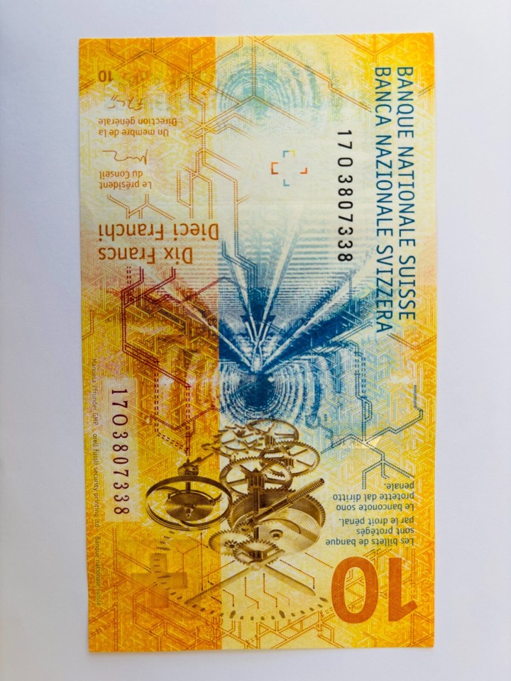 Switzerland 10 Francs Polymer Banknote 10 Swiss Francs Valid Currency ...