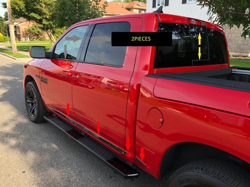 Fits Dodge Ram 09-22 Rear Sliding Window Tailgate Trim Molding Shiny ...