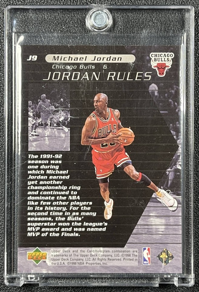 MICHAEL JORDAN 1998-99 UPPER DECK OVATION #J9 RULES BULLS | eBay