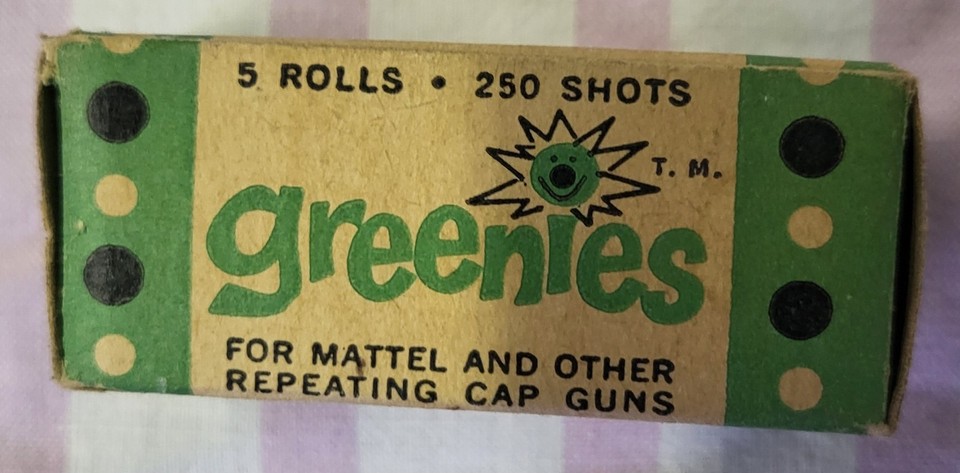1958 Mattel Toymakers Greenie 250 Perforated Roll Cap Box - 1 Box ...