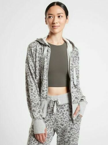 Athleta Printed Balance Hoodie Sweat Yoga Fitness Commute Jacket ...