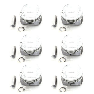 6X Pistons & Rings Set 11257558528 For BMW E90 E60 E83 128i 328i 528i ...