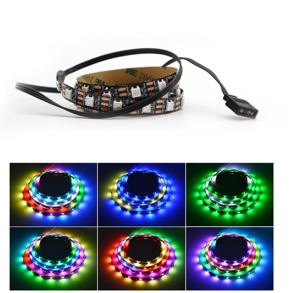 Led Strip kit Rainbow For PC Case 5v 3pin ARGB Header RGB Fusion MSI ...