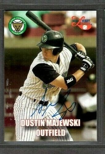 2004 #40 Dustin Majewski Kane County Cougars Baseball Signed Autograph ...