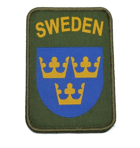 Genuine Sweden Army Patch Clothing Loop and Hood Sweden Military Three ...