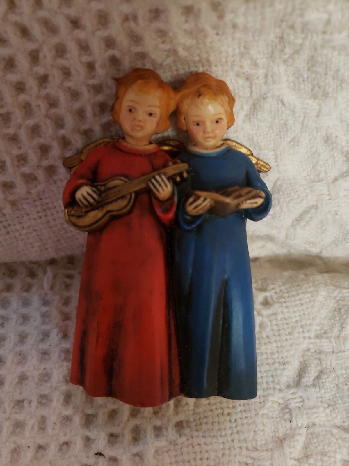 Vtg 1950's ART PLASTIC Angels Playing Musical Instruments Bristish Hong ...