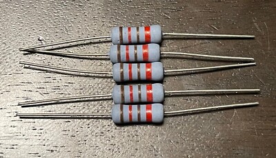 5 pcs of NTE 120 Ohm Metal Oxide Resistor 2W 2% Axial NOS USA FAST SHIP ...