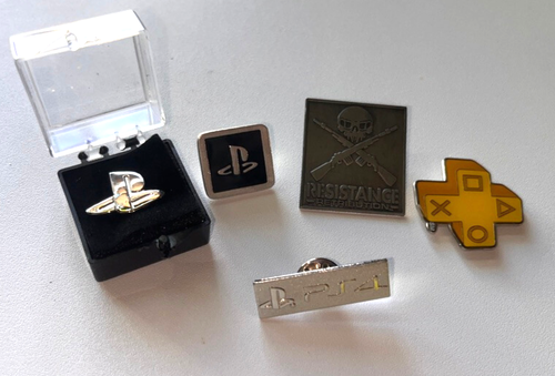 LOT OF 5 PlayStation PS Collector Promo Lapel Pins PS4 Resistance BUG X ...