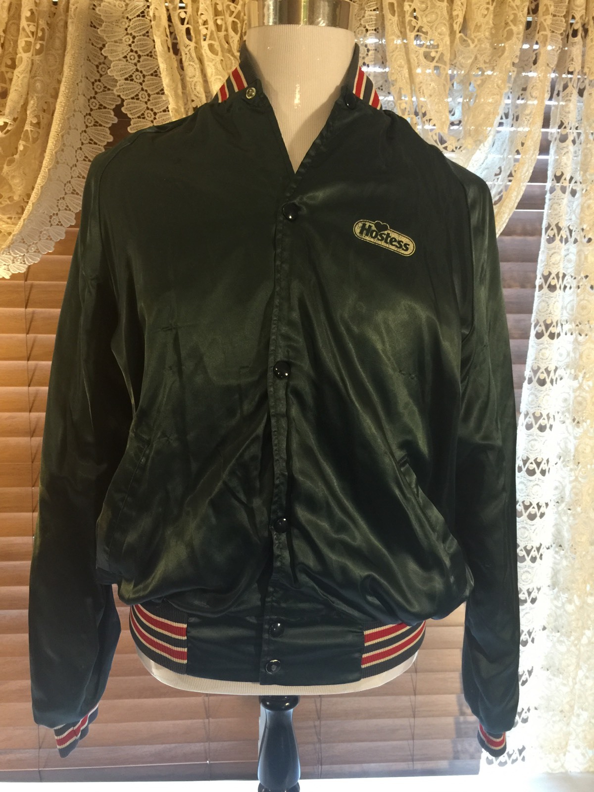 Mens Vintage Westark Hostess Snap Front Large Silky Blue Jacket | eBay