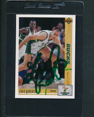1991/92 Upper Deck #293 Fred Roberts Bucks Signed Auto *A5456 | eBay