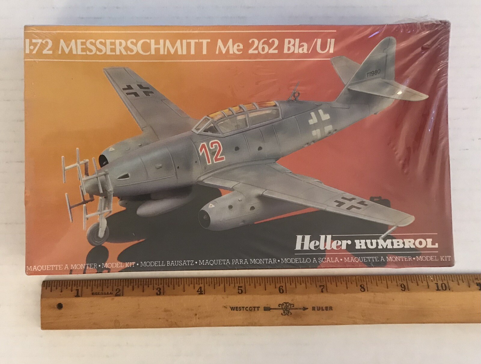 HELLER HUMBROL 1:72 MESSERCHMITT Me 262 Bla/UI Plastic Model Kit 80233 ...