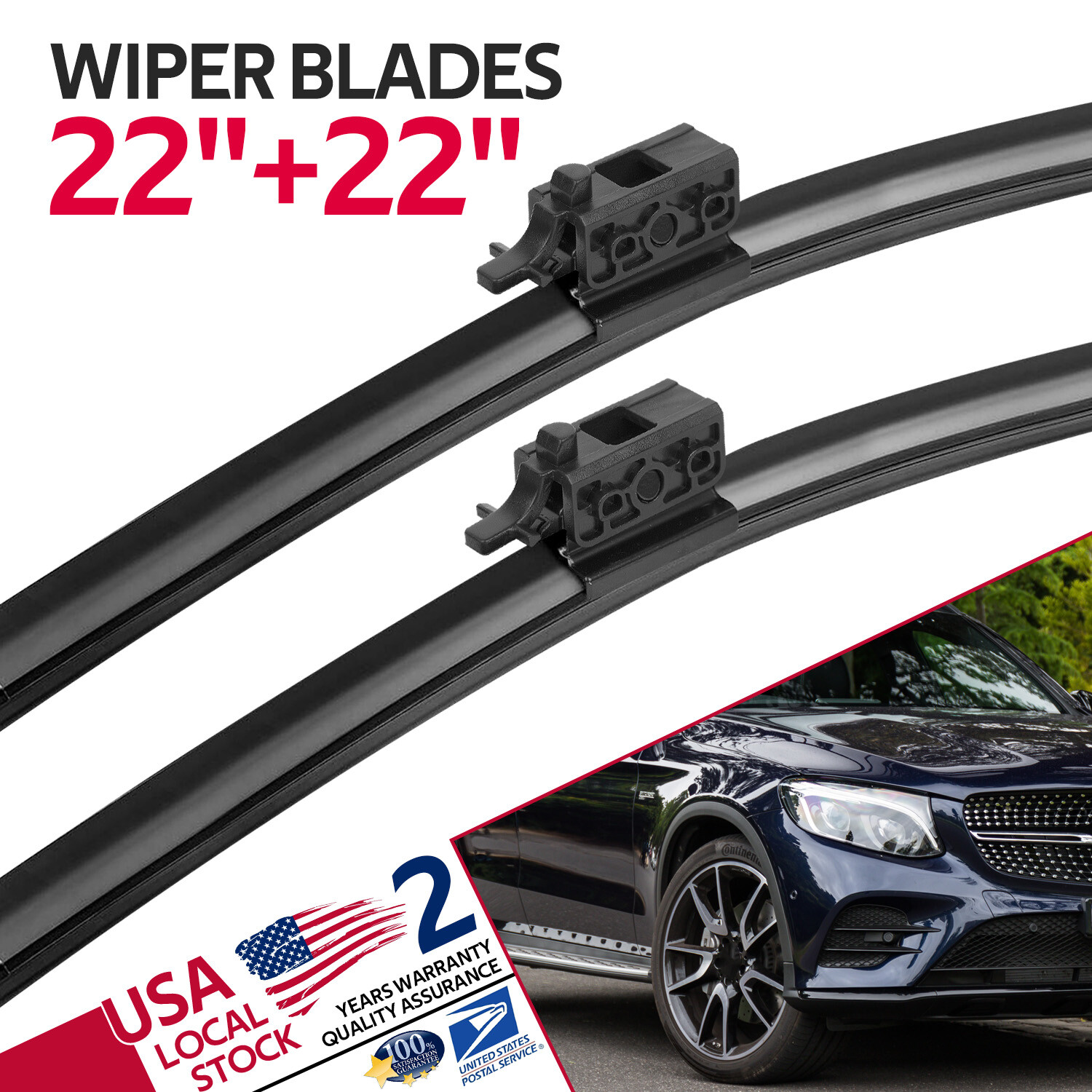 Windshield Wiper Blades For Mercedes-Benz C GLC class 2015-2020 GLC300 ...