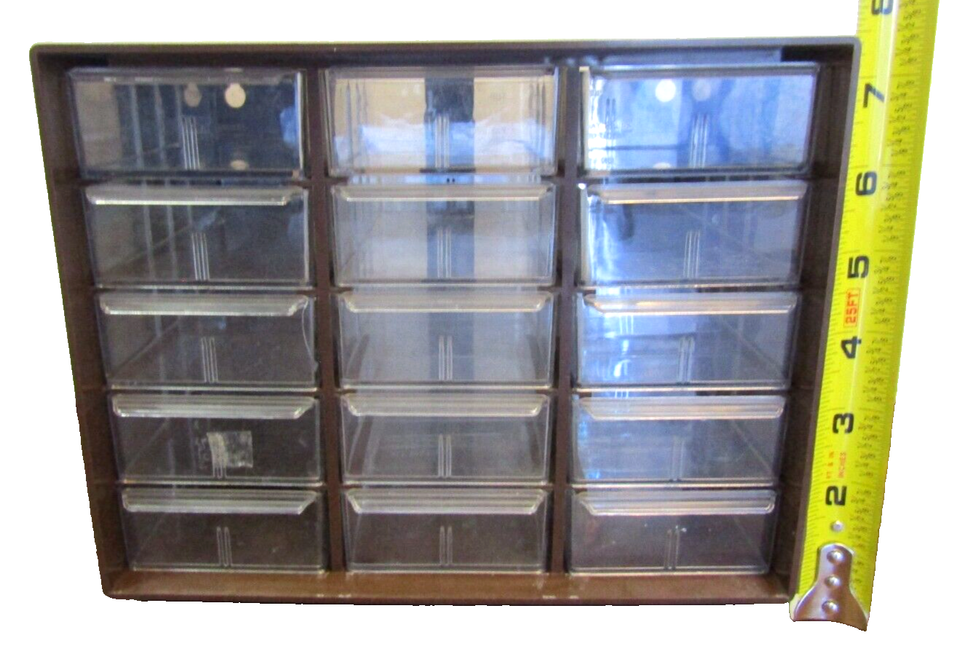 Akro-Mils Model No.10-116 * 9"x7" in. * Hangable Vtg Organizer 15 ...