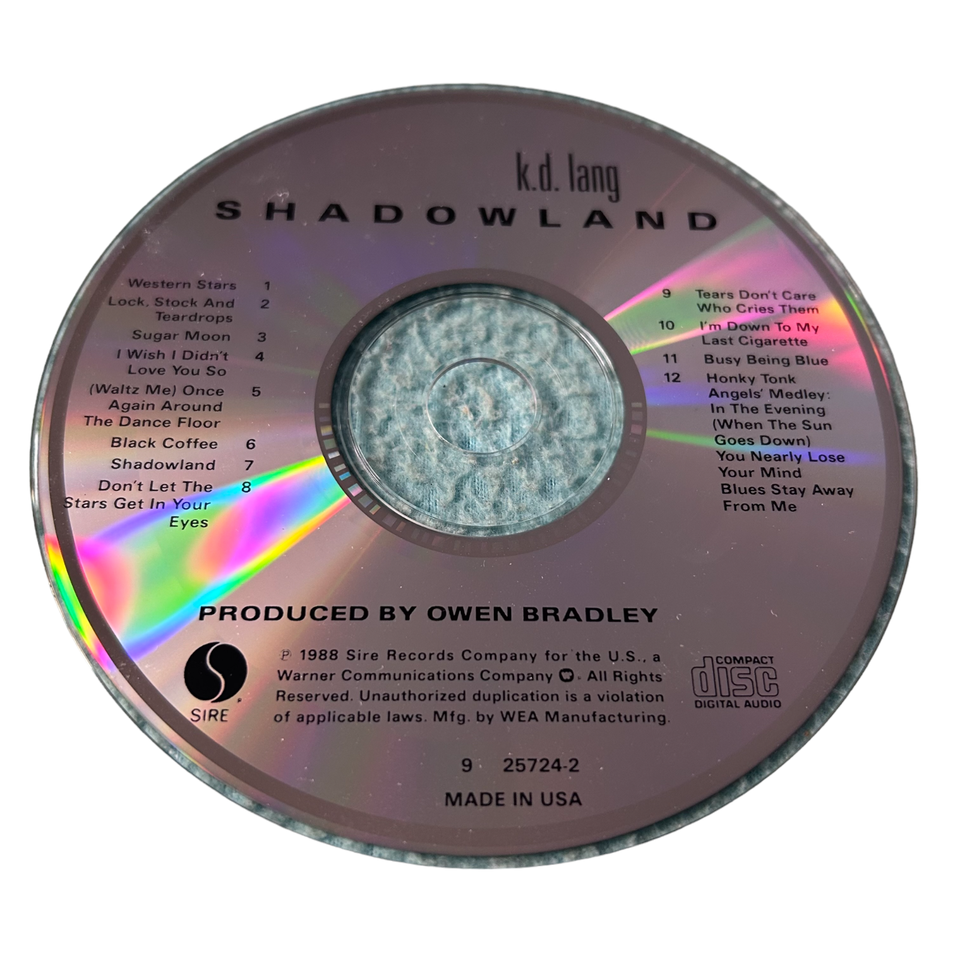 K.D. Lang - Shadowland CD Album 75992572422 | eBay