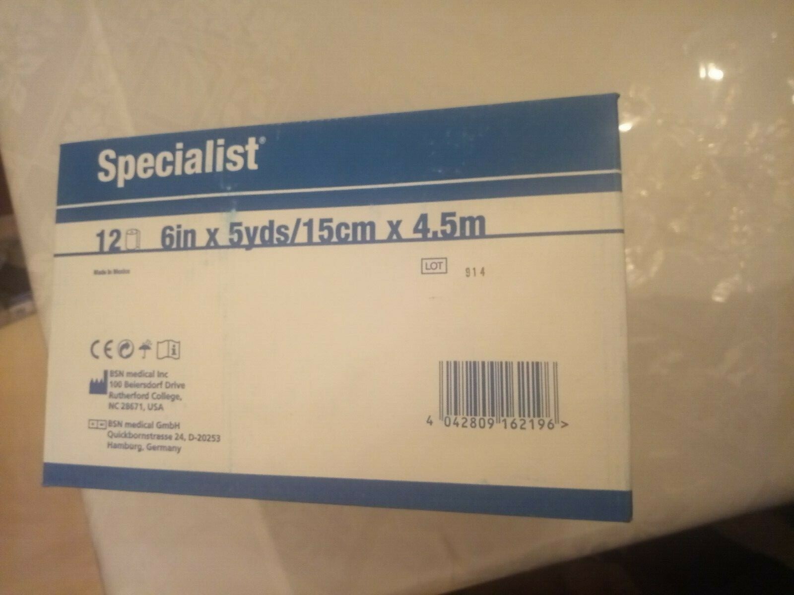 BSN Specialist Plaster Bandages Fast Setting (5-8 min ) 6" X 5 yds ref ...