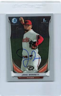 2014 Bowman Chrome #BCP11 Jake Barrett Diamondbacks Signed Auto *F7875 ...