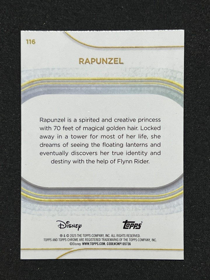 2025 Topps Disney Chrome Rapunzel character autographed #116 | eBay