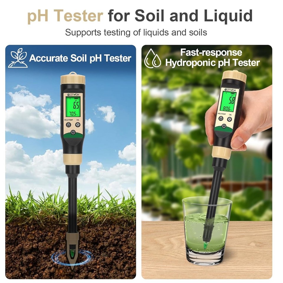 Soil pH Meter-Garden, Bluetooth Water pH Tester for Soil &Hydroponic ...
