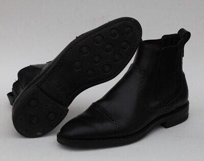 Allen Edmonds Lombard Chelsea Leather Brogue Boots Sz 7 D in Black ...