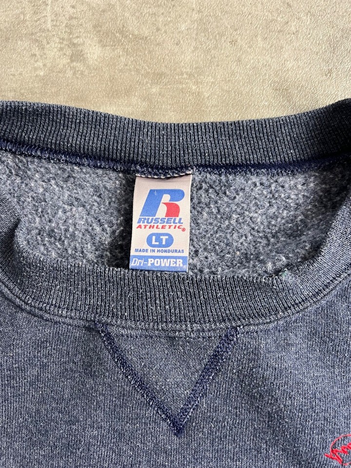 Sweatshirt Russell Crew-Neck Blank Embroidery Dark Grey Large Tall | eBay