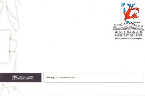 USPS First Day Ceremony Program #3989 Fox in Socks Children's Book ...