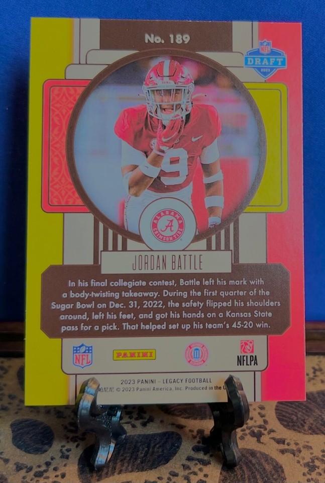 2023 Panini Legacy Jordan Battle Rookie #189 RC Alabama Bengals | eBay