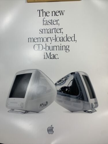 Vintage iMac Authentic Apple in-store Promo Poster 22 x 28" 2001 ...